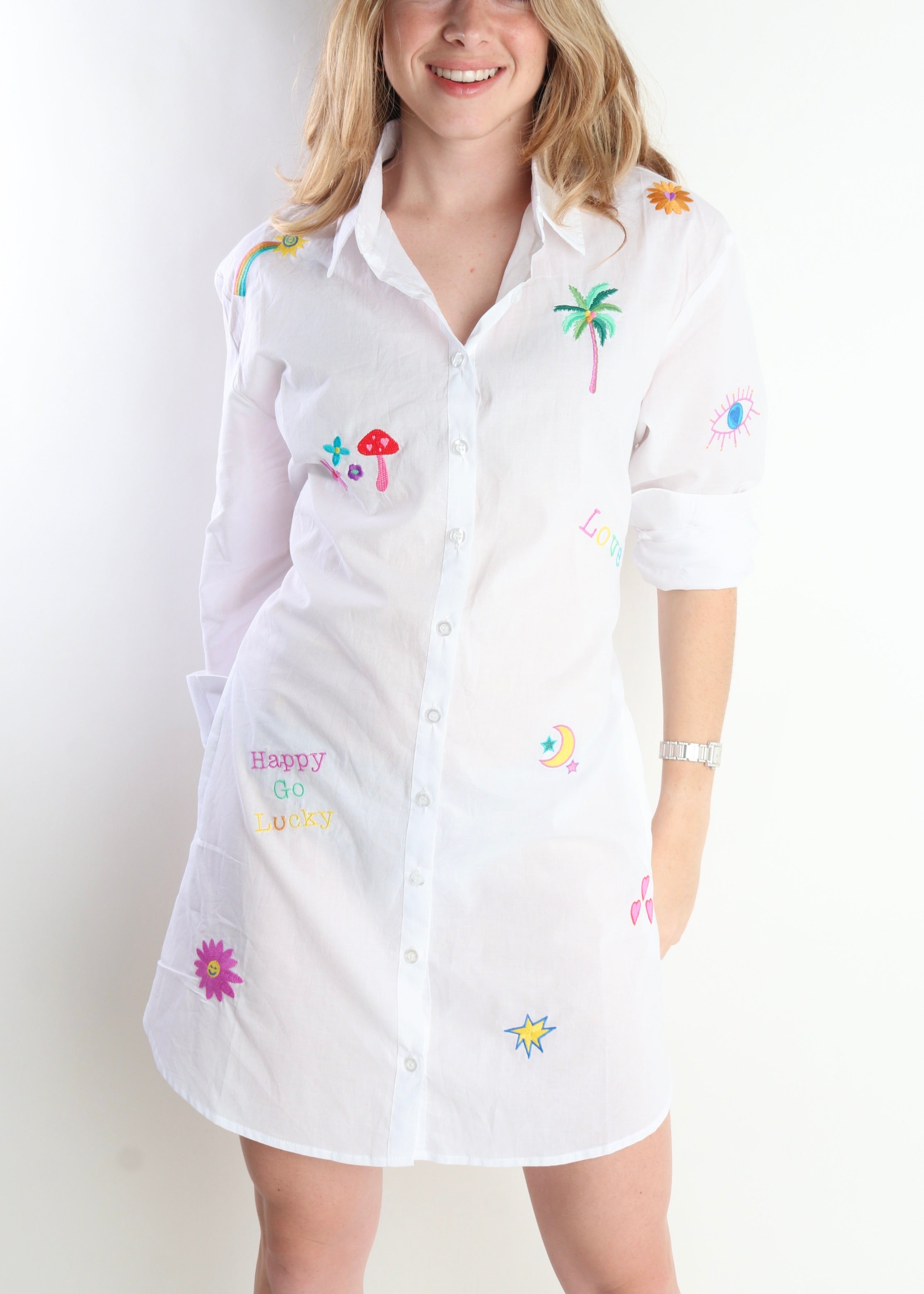 White Sandy Shirt Dress – RomiBasha Designs